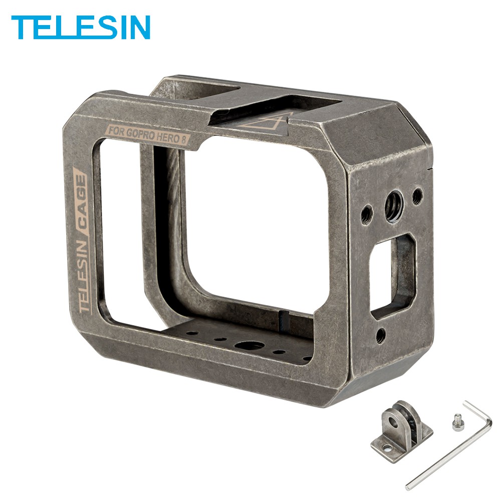 Jual TELESIN Metal Protective Housing Frame for Gopro HERO 8 - Charge ...
