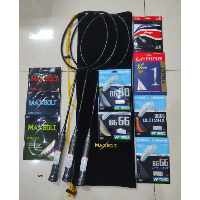 Jual [ORIGINAL]RAKET BADMINTON MAXBOLT BLACK WOVEN LIMITED EDITION ...