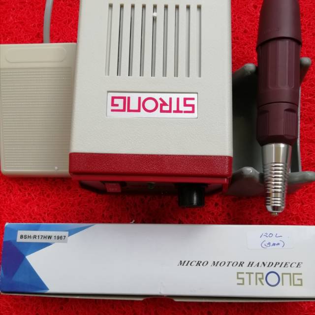 Jual 3mm Micromotor/mikromotor Strong 120L Red Speed 35000 Rpm untuk ...