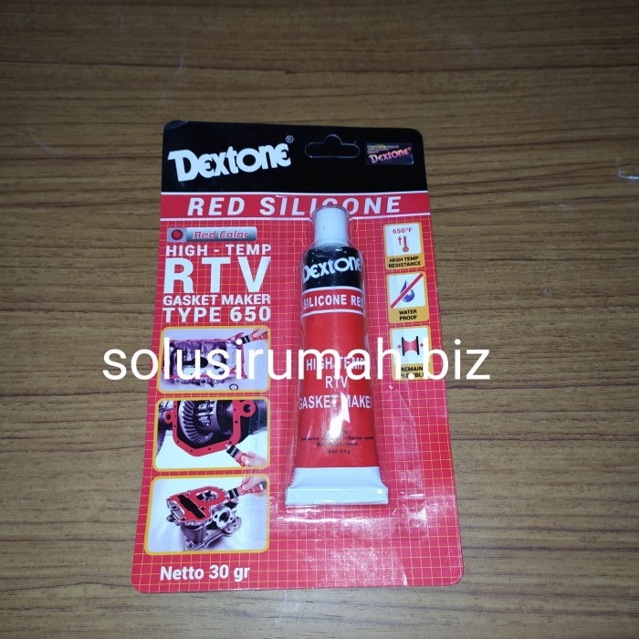 Jual LEM SILICONE 30G MERAH ANTI PANAS GASKET TUBE LEM KACA SEALANT RED ...