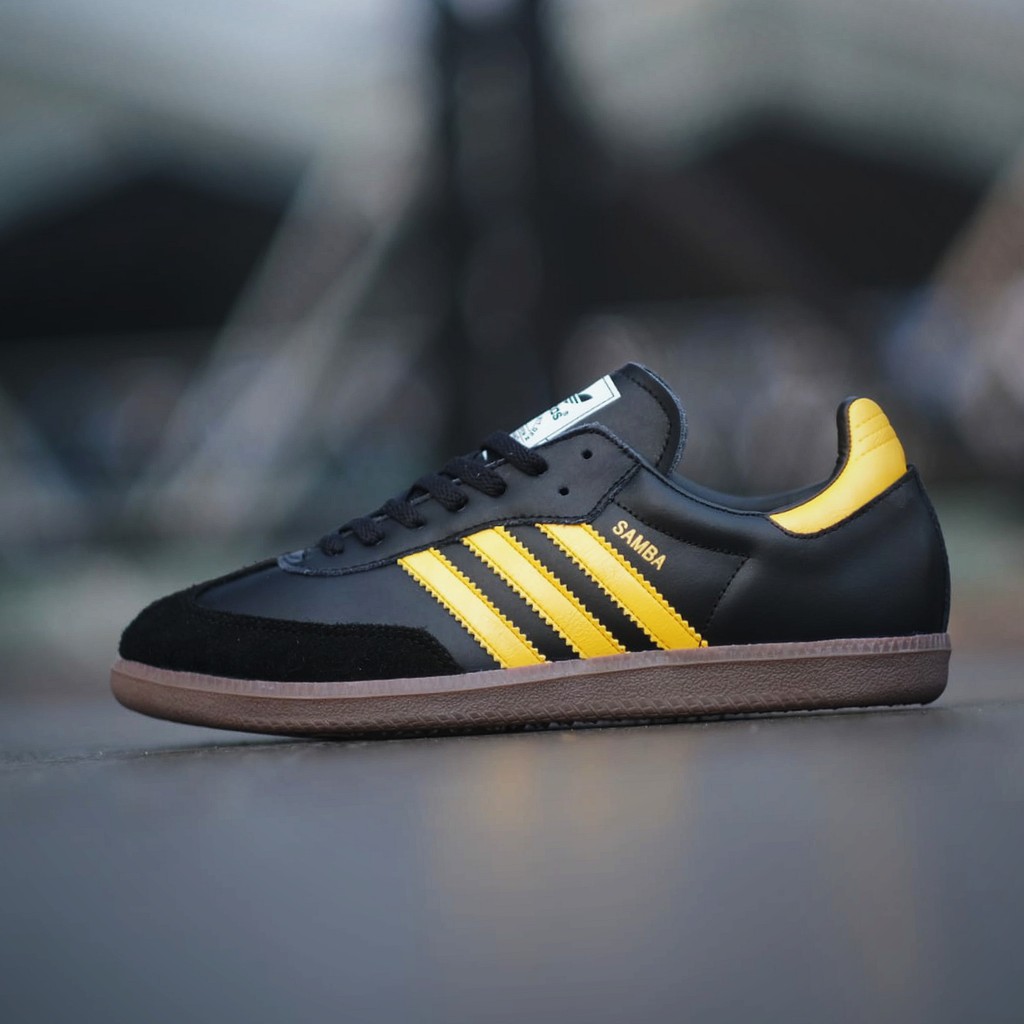 Jual SEPATU ADIDAS ORIGINAL SAMBA OG BLACK YELLOW SOL GUM | Shopee ...