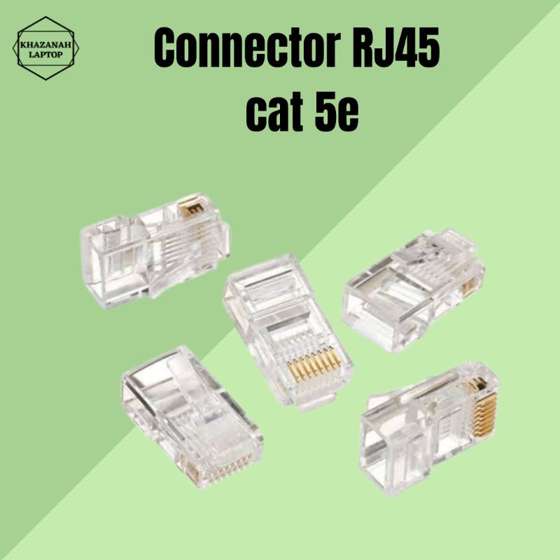 Jual connector RJ45 cat 5e best konektor rj45 pin LAN conector LAN ...