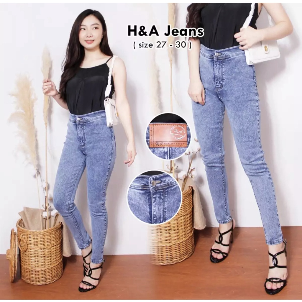 Jual Hw highwaist jeans 27-38 / Hw Jeans Jumbo / celana jeans wanita ...