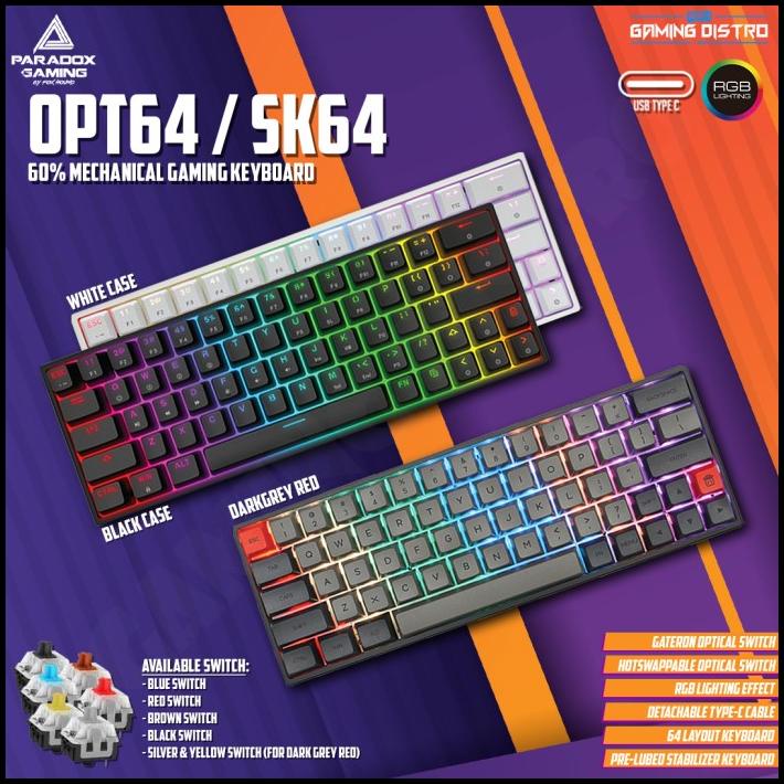 Jual Paradox Ghost Opt 64 / Sk64 Rgb Mechanical Gaming Keyboard ...