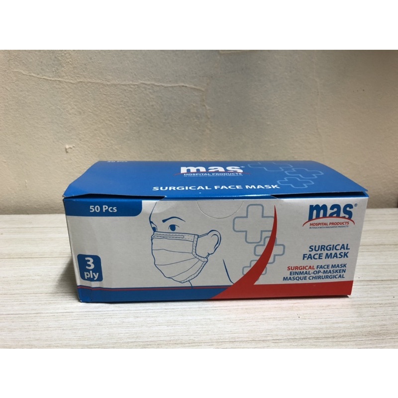 Jual Masker Mas Medical 3ply isi 50 Pcs Earloop | Shopee Indonesia