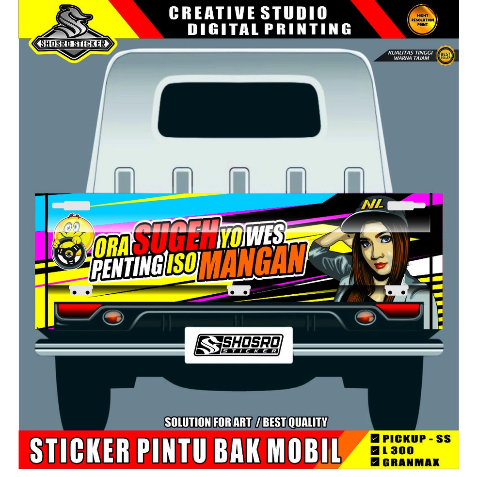 Jual STICKER KS DECAL LOKS STICKER STRIPING BELAKANG MOBIL PICKUP ...