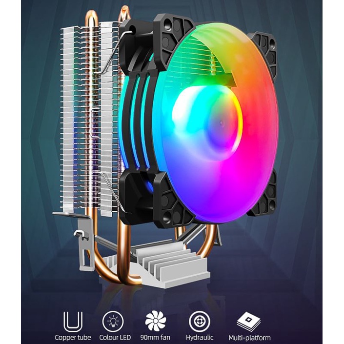Jual CPU FAN COOLER COOLMOON RGB P22 FOR INTEL DAN AMD FAN PROCESSOR ...