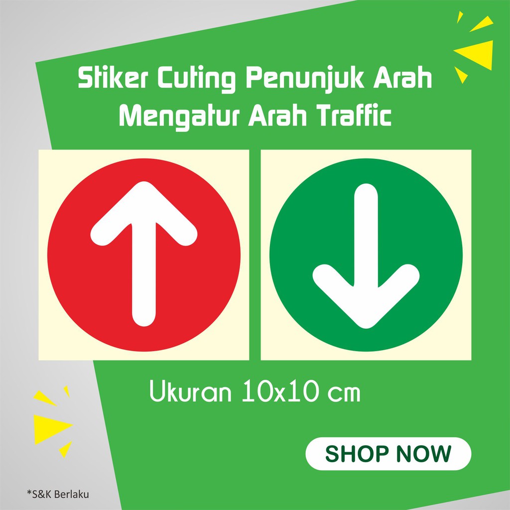 Jual Stiker Penunjuk Arah Traffic | Shopee Indonesia