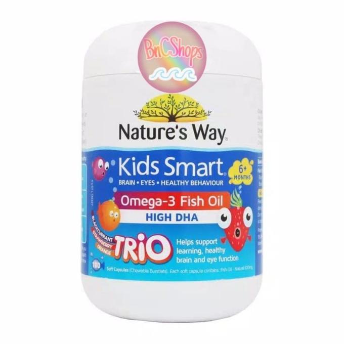 Jual Natures Way Kids Smart Omega 3 Fish Oil Trio High DHA (180 Tablet) | Shopee Indonesia