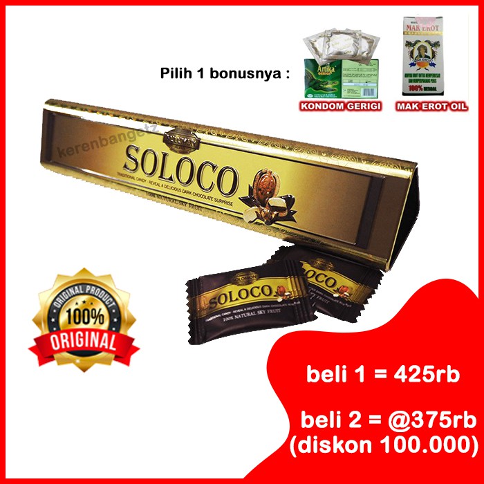 Jual [Ready Stock] Permen SOLOCO CANDY ORIGINAL Cokelat Solloco Kuat ...