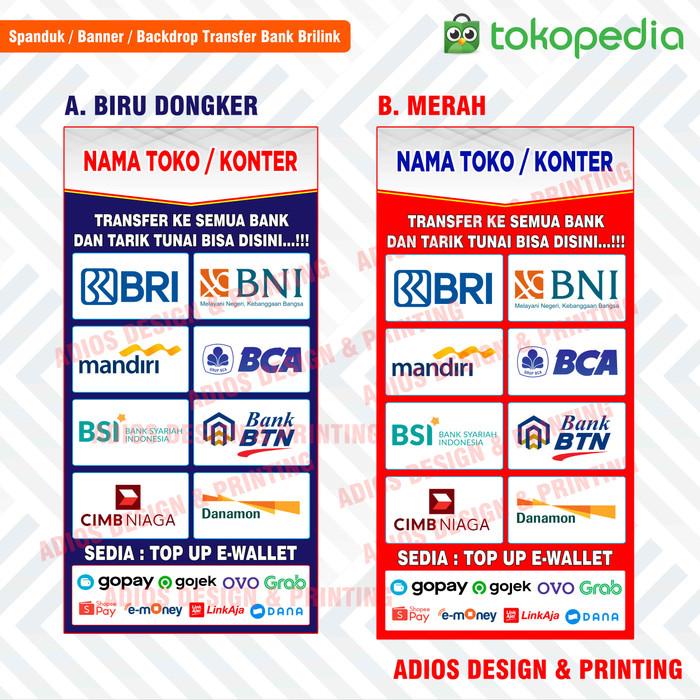 Jual Cetak Spanduk Banner Transfer Bank Agen Brilink - Ukuran Variasi ...