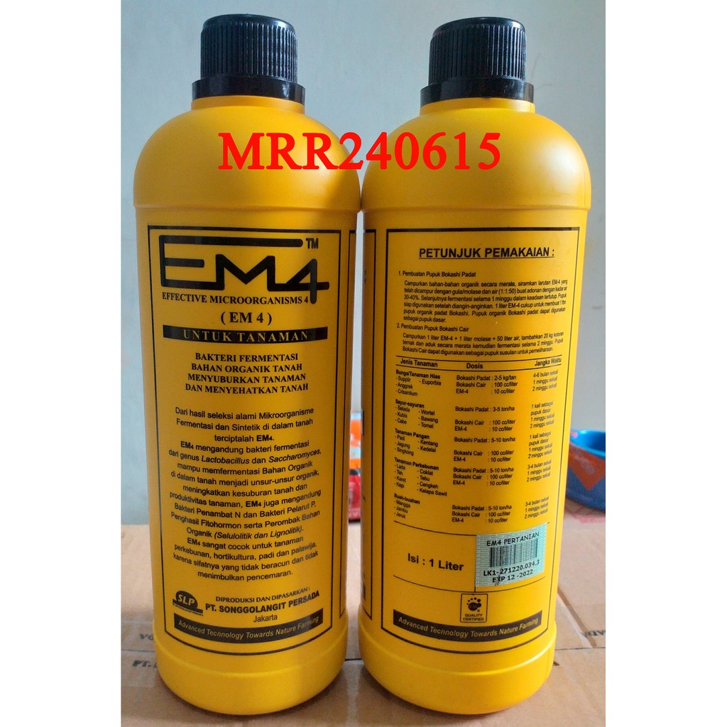 Jual Pupuk Organik EM4 Pertanian Kemasan 1 Liter | Shopee Indonesia