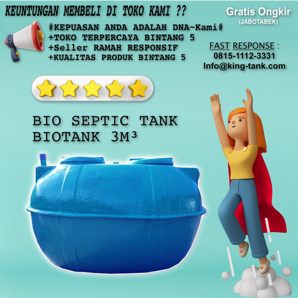 Jual Tangki Septic Biotank 3000 Liter / 3m3 | Shopee Indonesia
