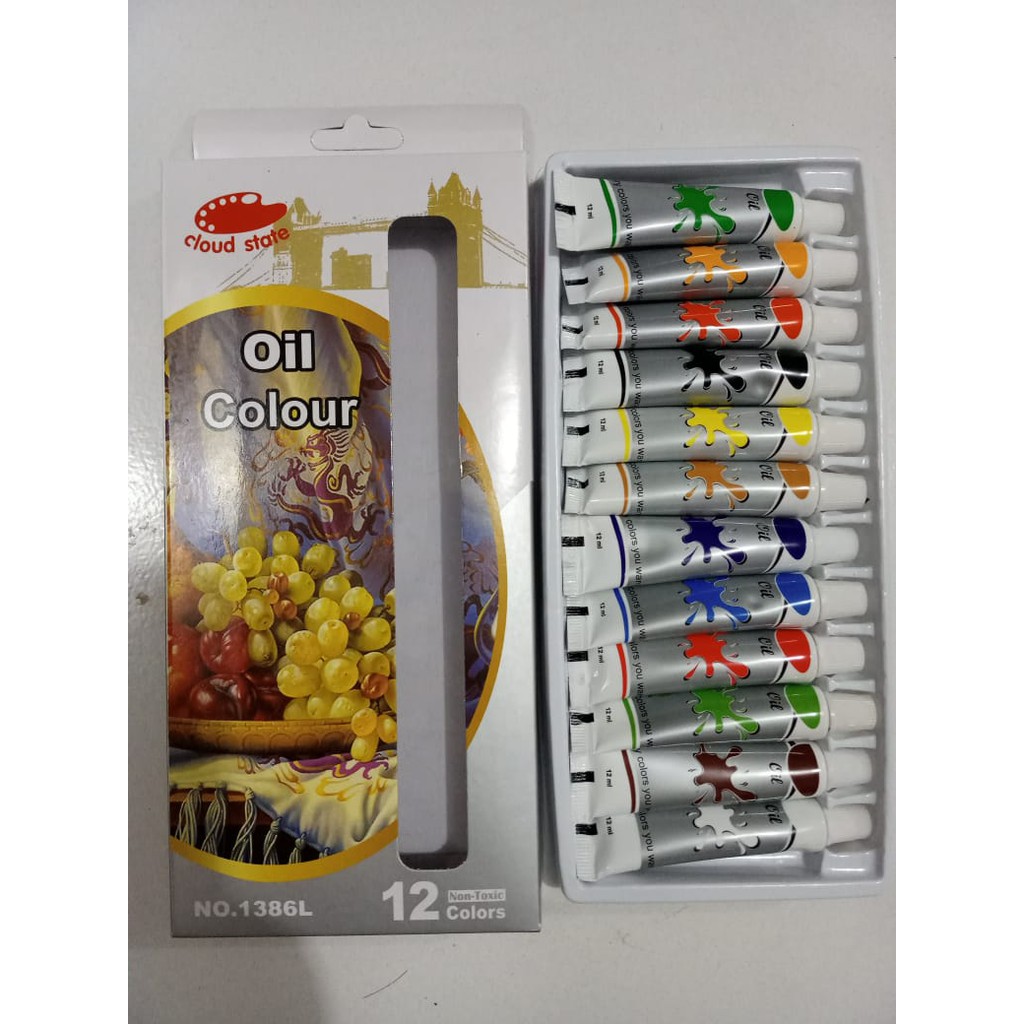 Jual Cat Minyak 12 Warna 12 x 12 ml | Shopee Indonesia