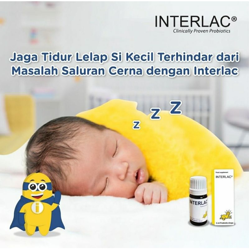 Jual INTERLAC Probiotic Drops 5ml Probiotik Bayi Obat Diare Bayi ...
