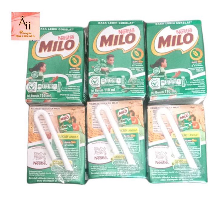 Jual susu uht Nestle Milo rasa coklat netto 110ml x 6kotak | Shopee ...