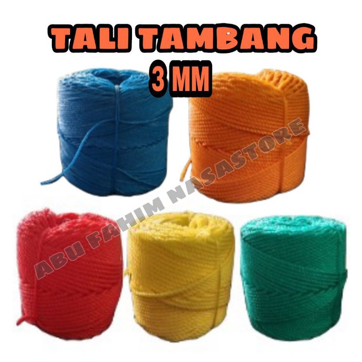 Jual Tali Tambang Ukuran 3 Mm Berat 600 Gram Tali Tambang Gulungan Tali Kebun Tali Sapi
