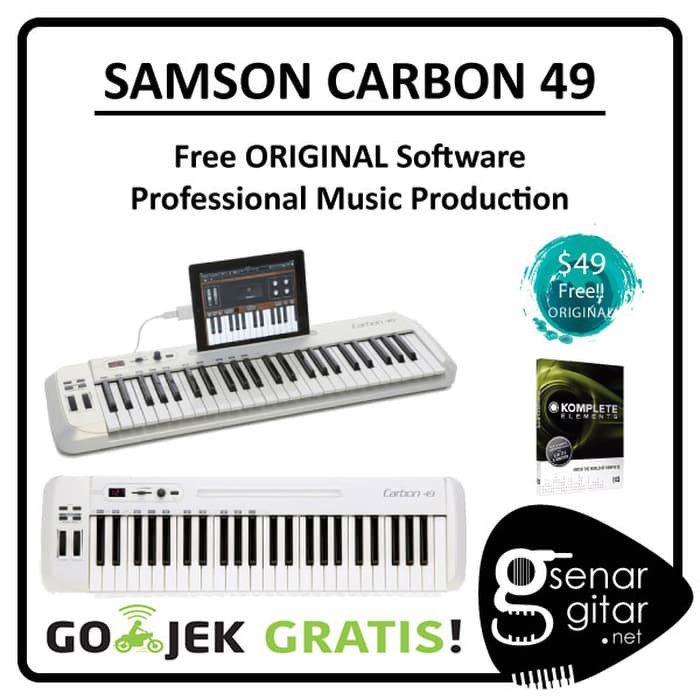 Jual Samson Carbon 49 - USB Midi Controller (Free ORIGINAL Software) | Shopee Indonesia
