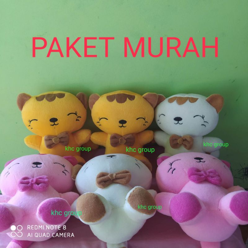 Jual paket/set boneka kucing lucu kecil _isi 6 size kecil | Shopee ...