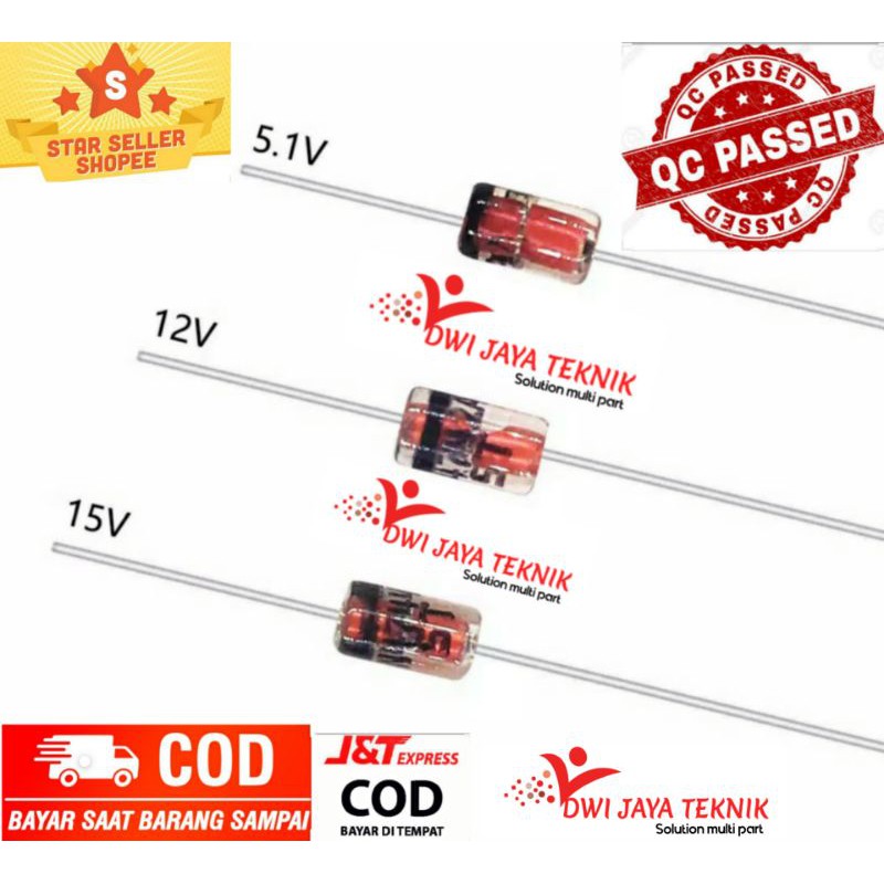 Jual Dioda Zener 1 Watt 1W SEMUA UKURAN SILAHKAN PILIH | Shopee Indonesia