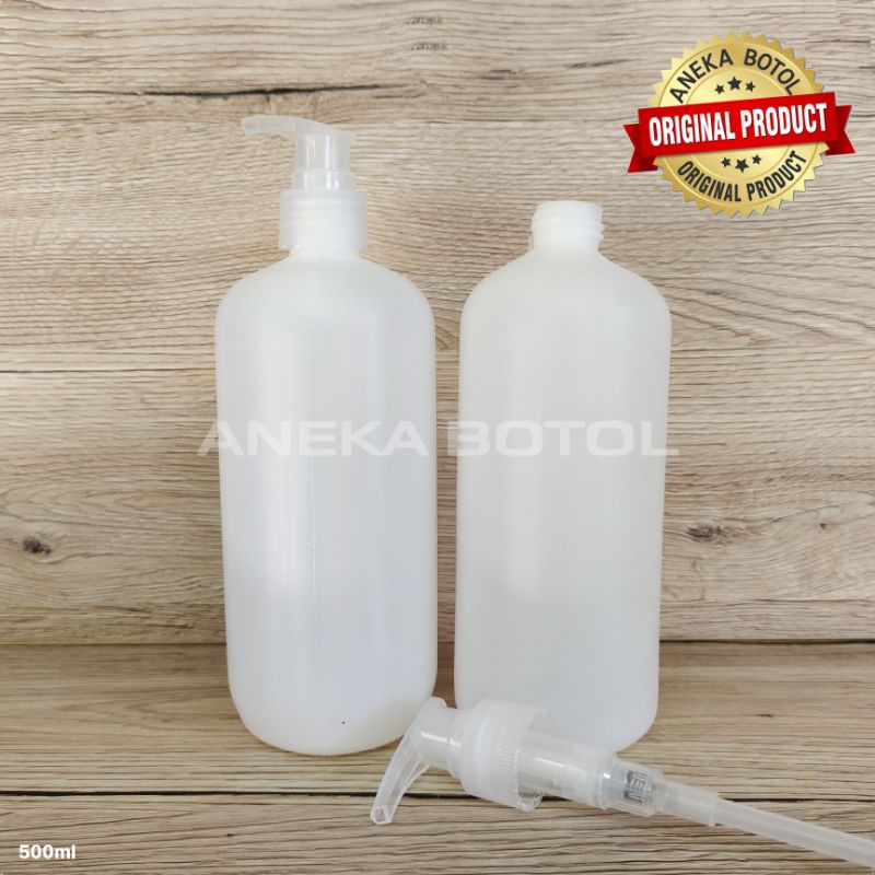 Jual BOTOL HDPE 500 ML NATURAL TUTUP PUMP VARIAN WARNA WARNI / BOTOL KOSONG MURAH | Shopee Indonesia