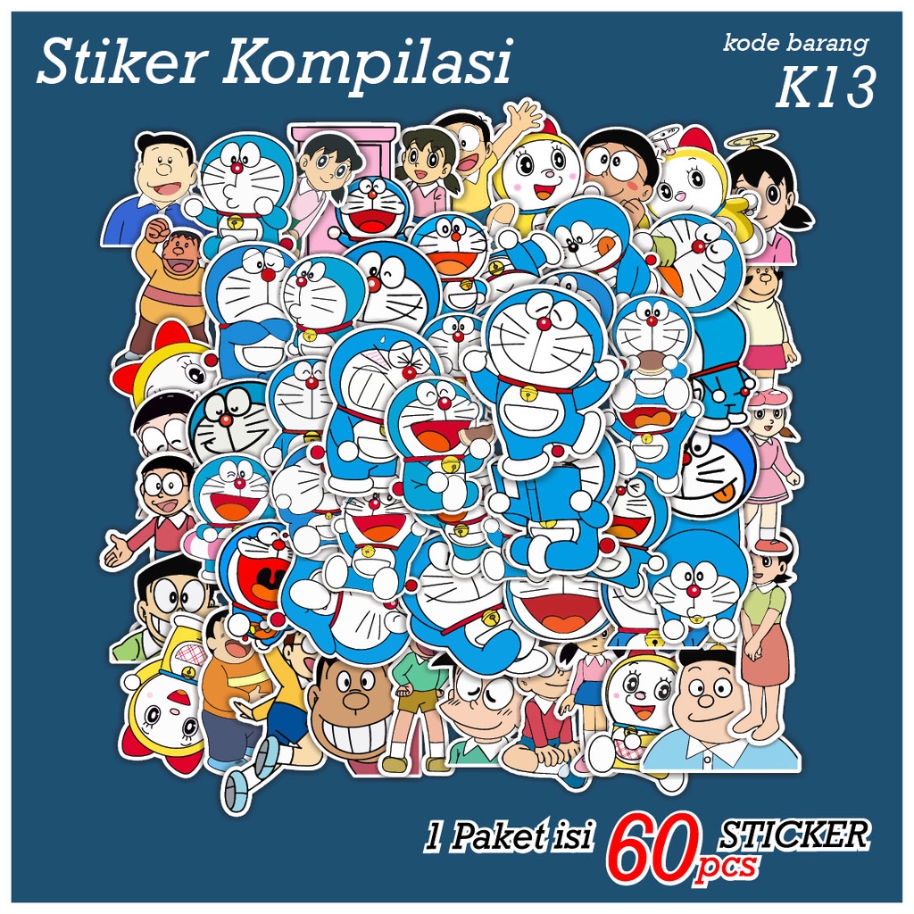 Jual [ MAC ] 60 PCS STICKER DORAEMON NOBITA SHIZUKA GIANT SUNEO DORAMI ...