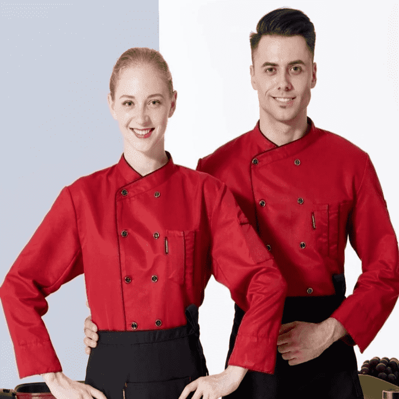 Jual Kemeja Kerja Baju Koki Chef Jacket Lengan Panjang Pria Wanita ...