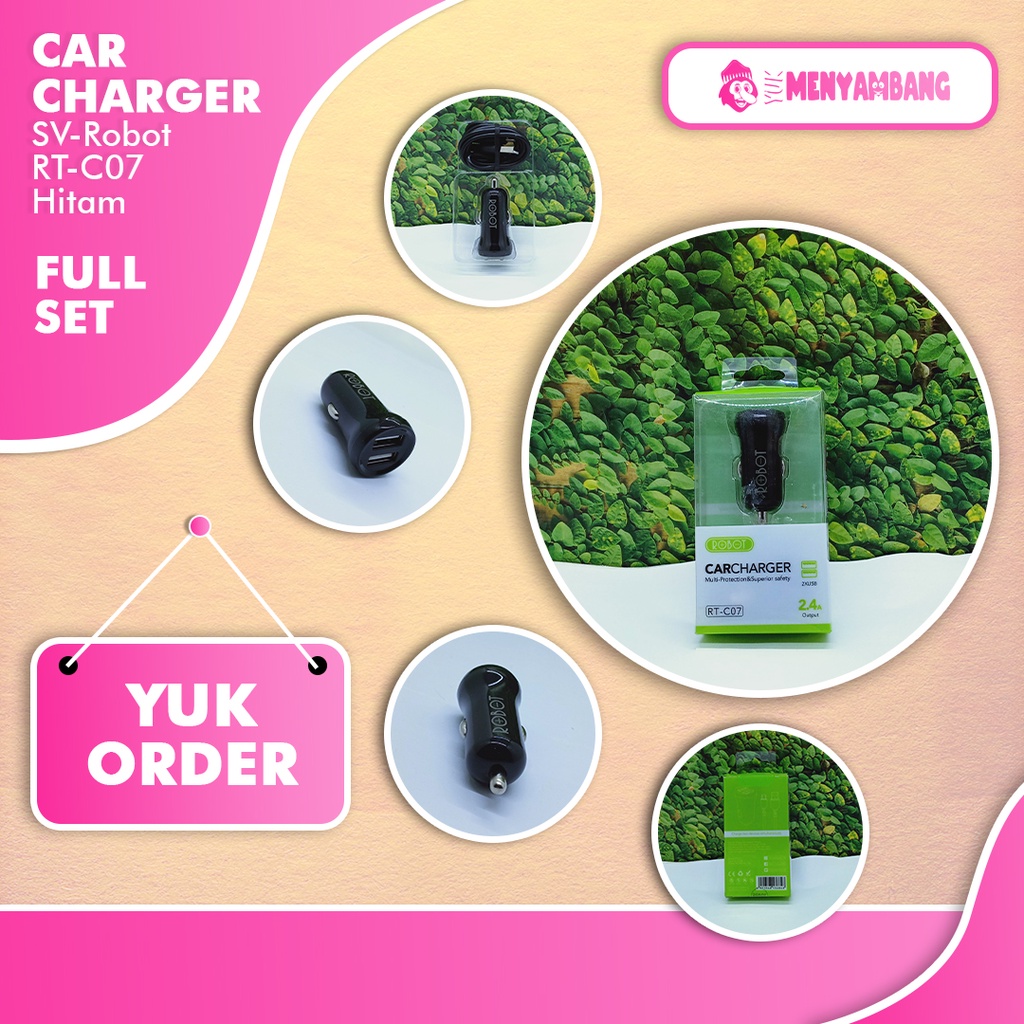 Jual 42046 | SV-Robot RT-C07 Hitam | ROBOT RT-C07 Car Charger Colokan ...