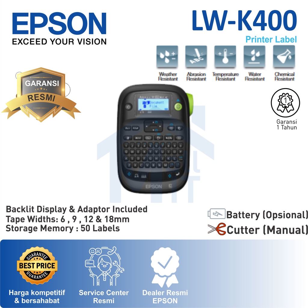 Jual MALLIT PRINTER LABEL EPSON LWK400 EPSON LW-K400 K400 LW Label Work ...