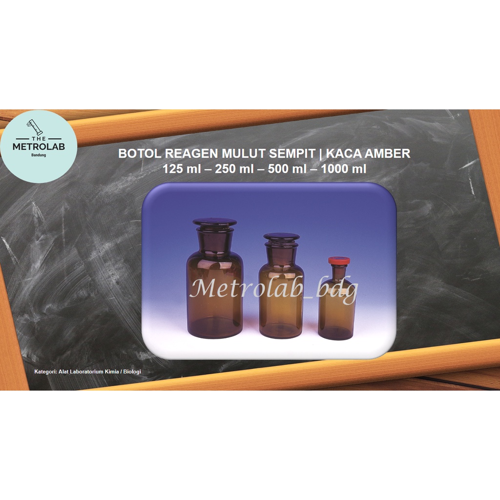 Jual Botol Reagen 500 ml | Mulut Sempit | Kaca Amber | Shopee Indonesia