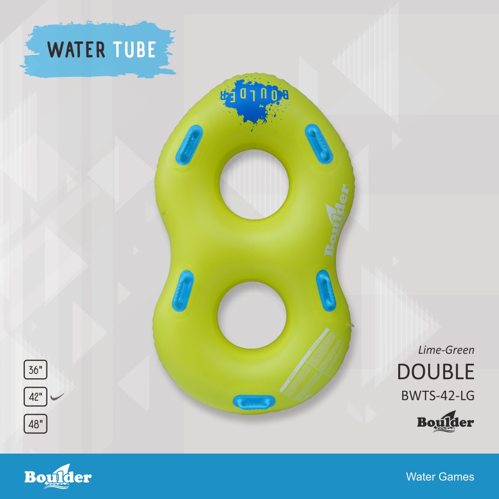 Jual BOULDER DOUBLE WATER TUBE BAN RENANG WATERBOOM SIZE 42 PVC 1MM ...