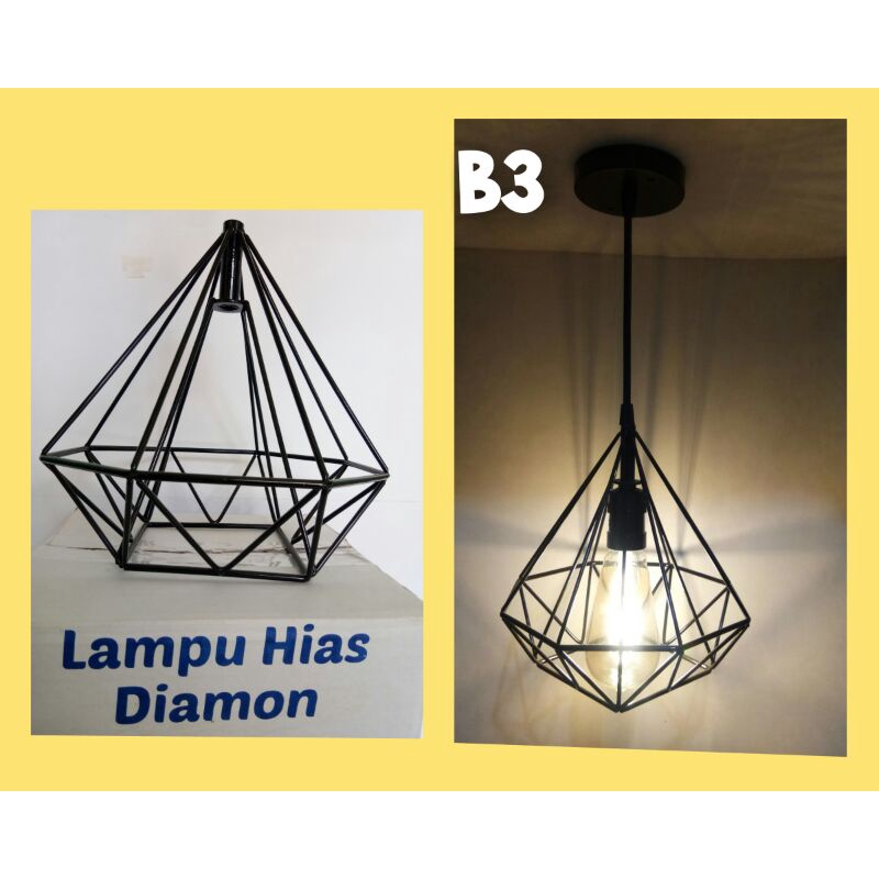 Jual CAP LAMPU HIAS GANTUNG DEKORASI DIAMON rangkanya aja | Shopee ...