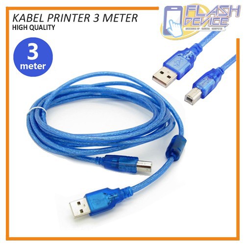 Jual Kabel Konektor USB to Printer Panjang 3 Meter HIGH QUALITY untuk ...