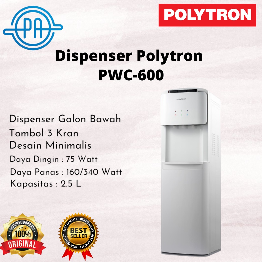 Jual Dispenser Galon Bawah Polytron PWC 600 / PWC600 | Shopee Indonesia