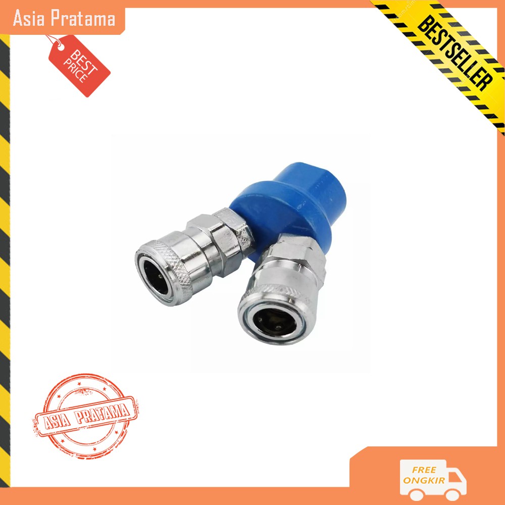 Jual Quick Coupler 2 Way / Coupler 2 Cabang / Sambungan Kran Angin ...