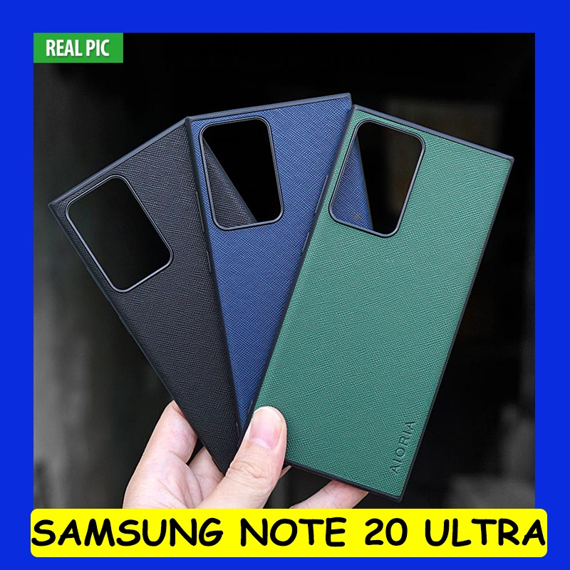 Jual Samsung Galaxy Note 20 Ultra - Leather Canvas Texture Hybrid Case ...