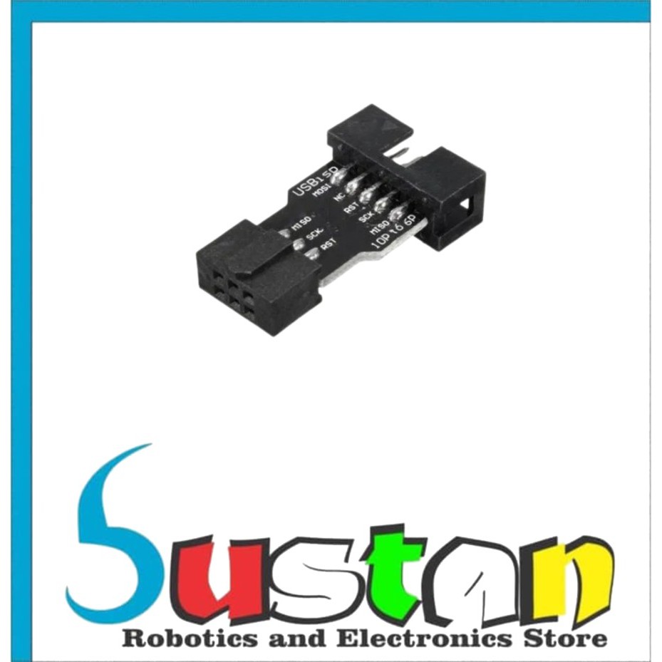 Jual USBASP 10 to 6 Pin Adapter for USBASP USBISP Programmer Arduino ...