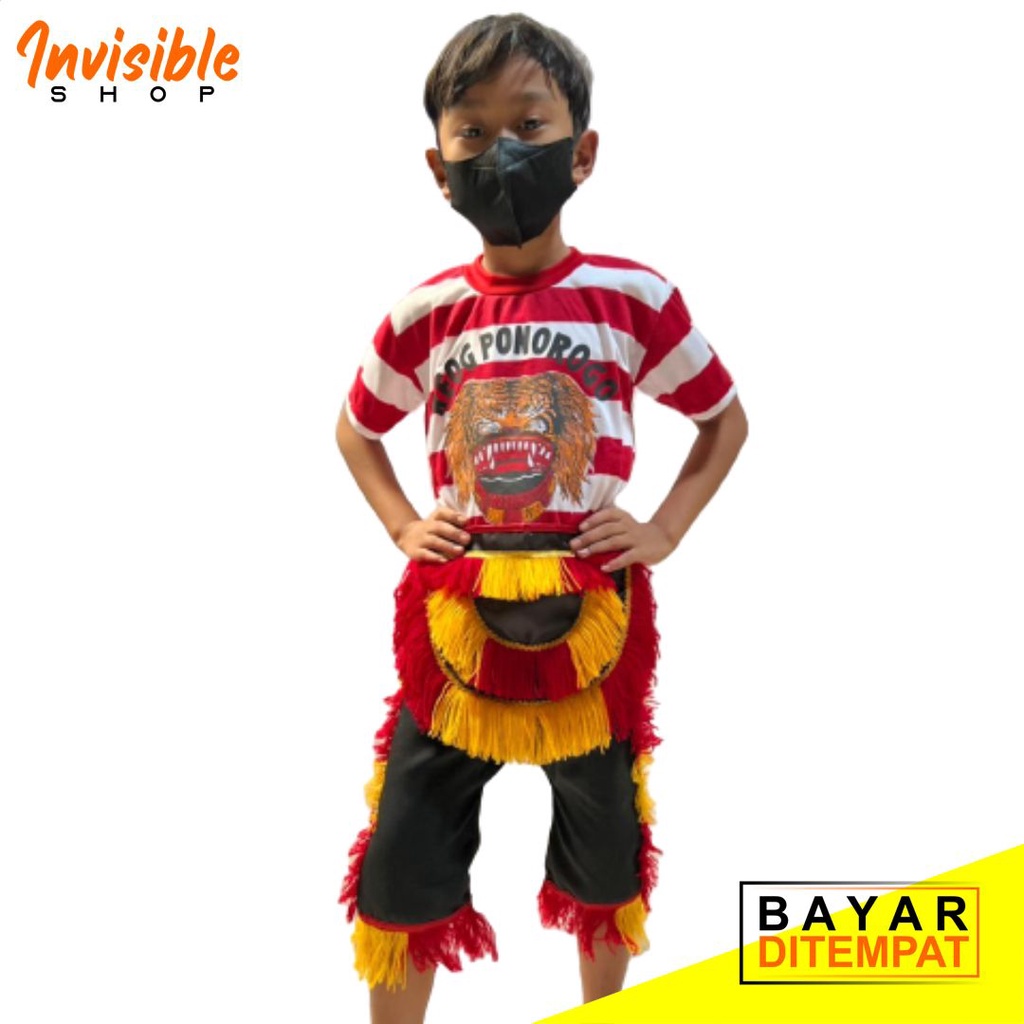 Jual Stelan Baju Reog + Embong Anak | Baju stelan kuda lumping | Kaos ...