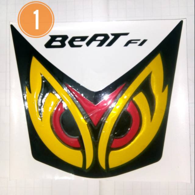 Jual stiker lampu honda Beat fi sticker cutting mata elang motor ...