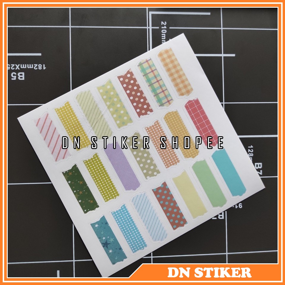 Jual Stiker kertas gambar warna 1 lembar aesthetic jurnal stiker ...