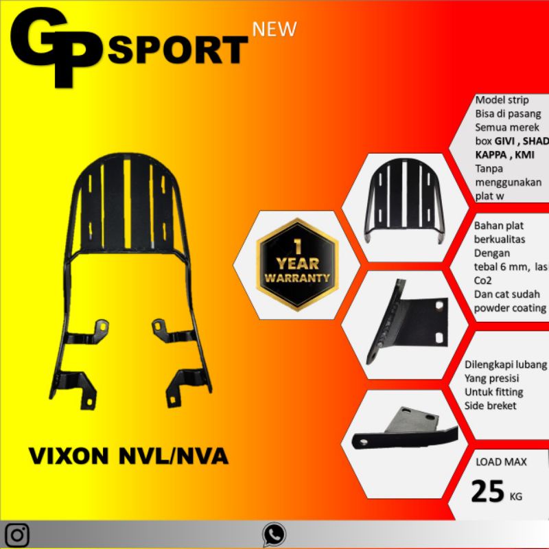 Jual BREKET BOX VIXION R / NEW VIXION NVL / NVA / VIXION OLD MERK GP ...