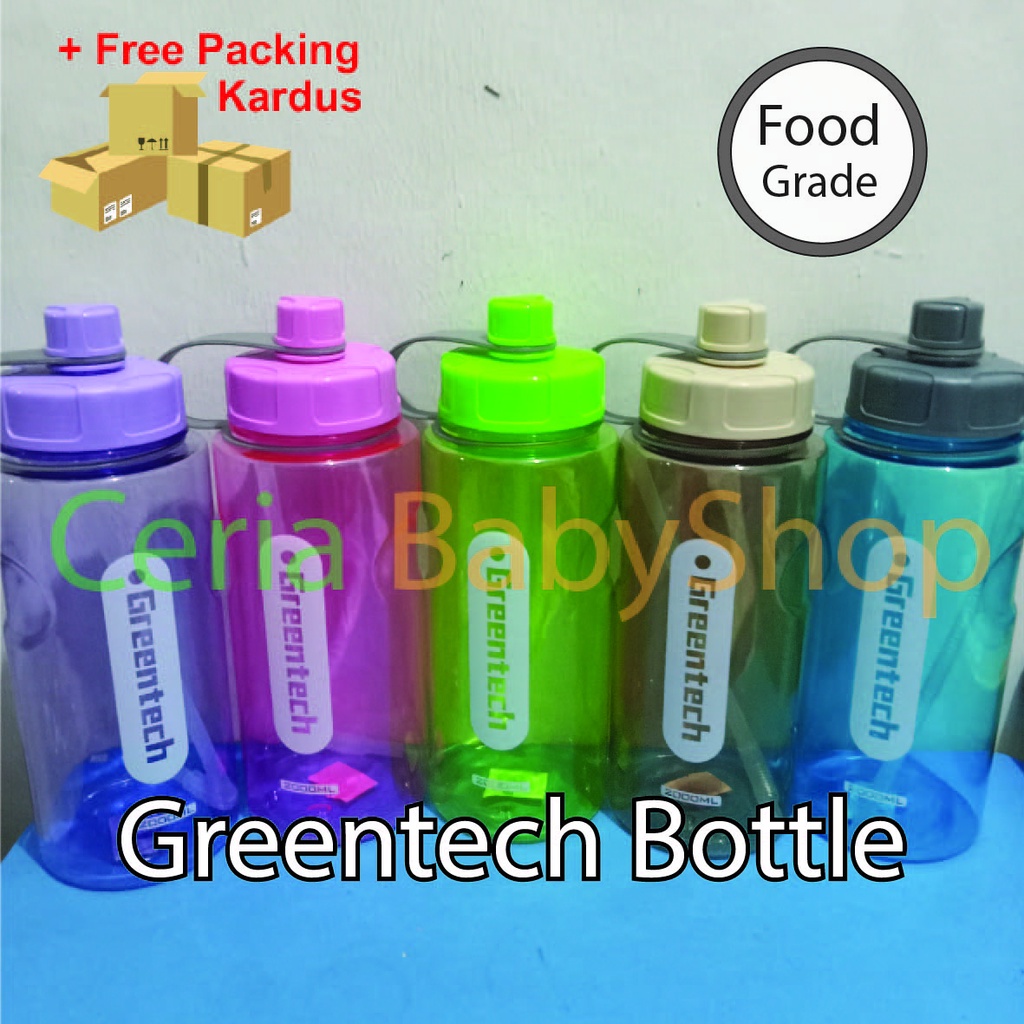 Jual BOTOL MINUM SPORT 2 LITER ASLI MERK GREENTECH TEBAL KOKOH AWET DAN ...