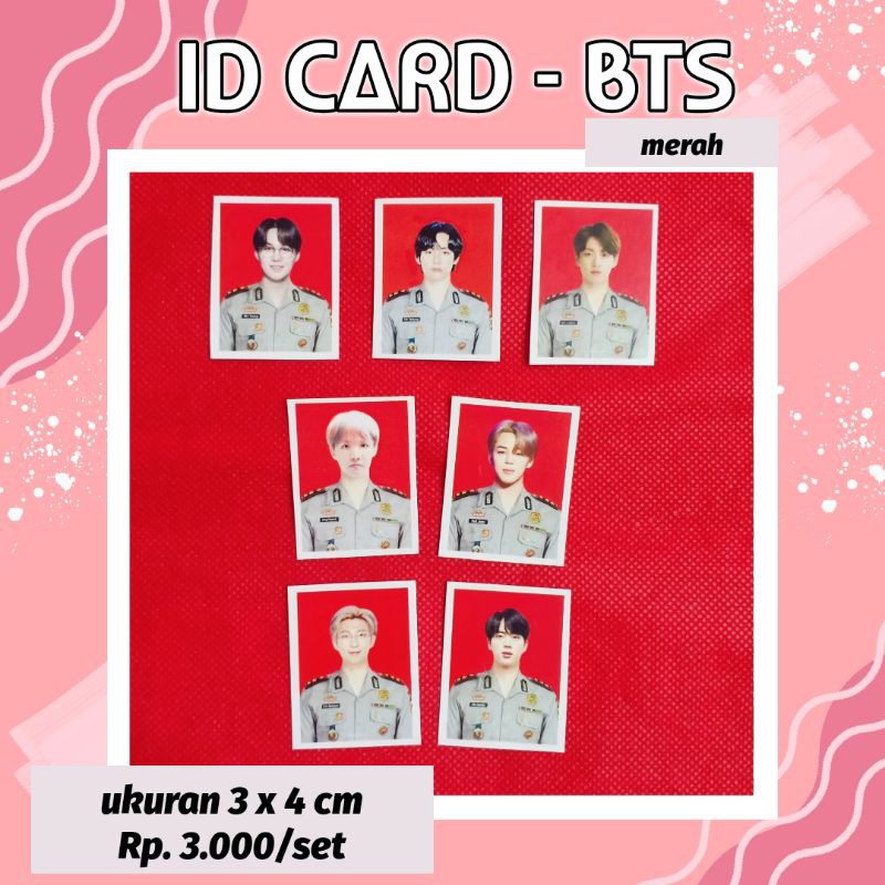 Jual (7 lembar) READY STOCK - FOTO KTP BTS ID CARD BTS POLISI FOTO BTS ...