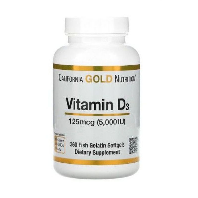 Jual california gold vitamin d3 5000iu 360 softgel | Shopee Indonesia