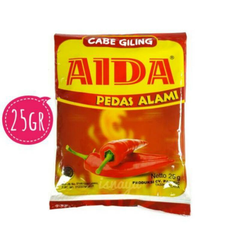 Jual Cabe Giling AIDA Sachet 25 gr | Shopee Indonesia