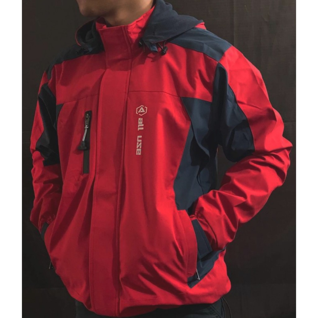 Jual Jaket Gunung Original All Use Merah Abu | Shopee Indonesia