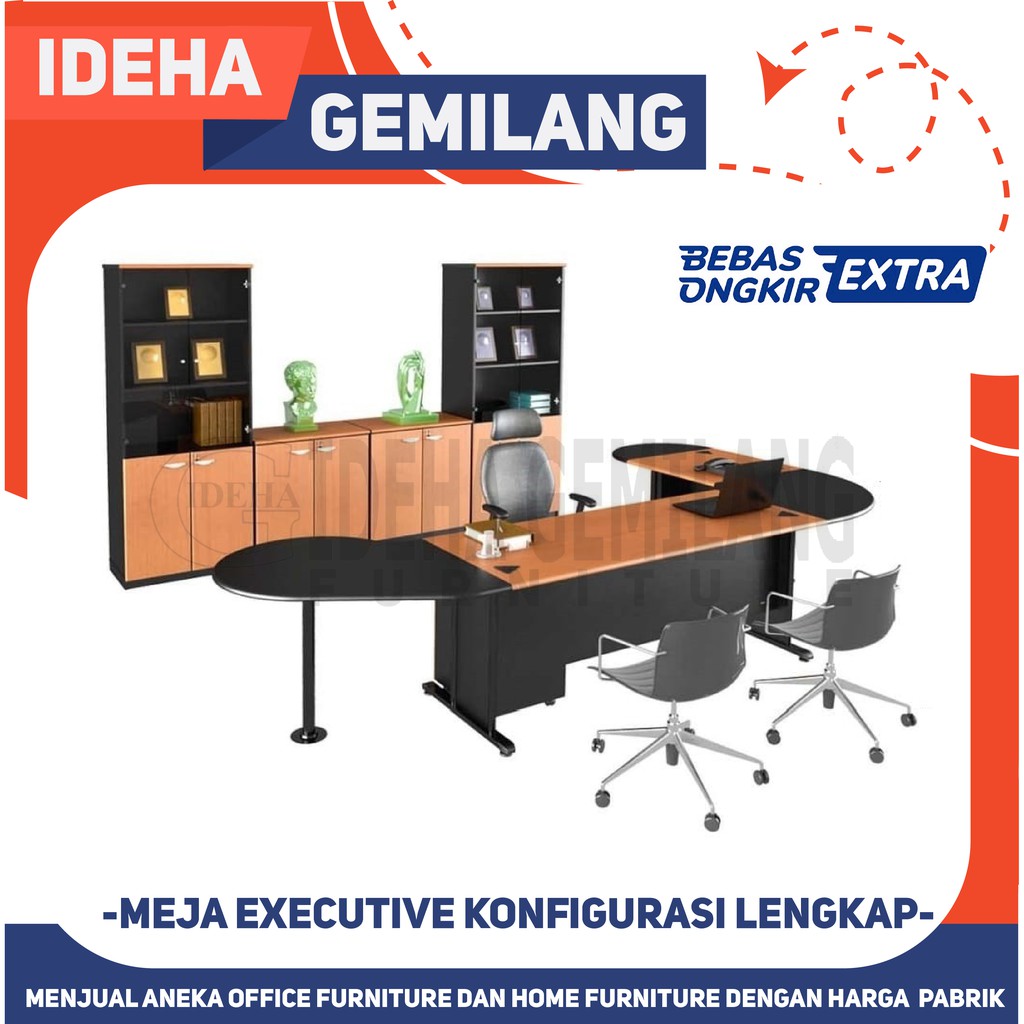 Jual Meja Executive Konfigurasi Lengkap | Shopee Indonesia