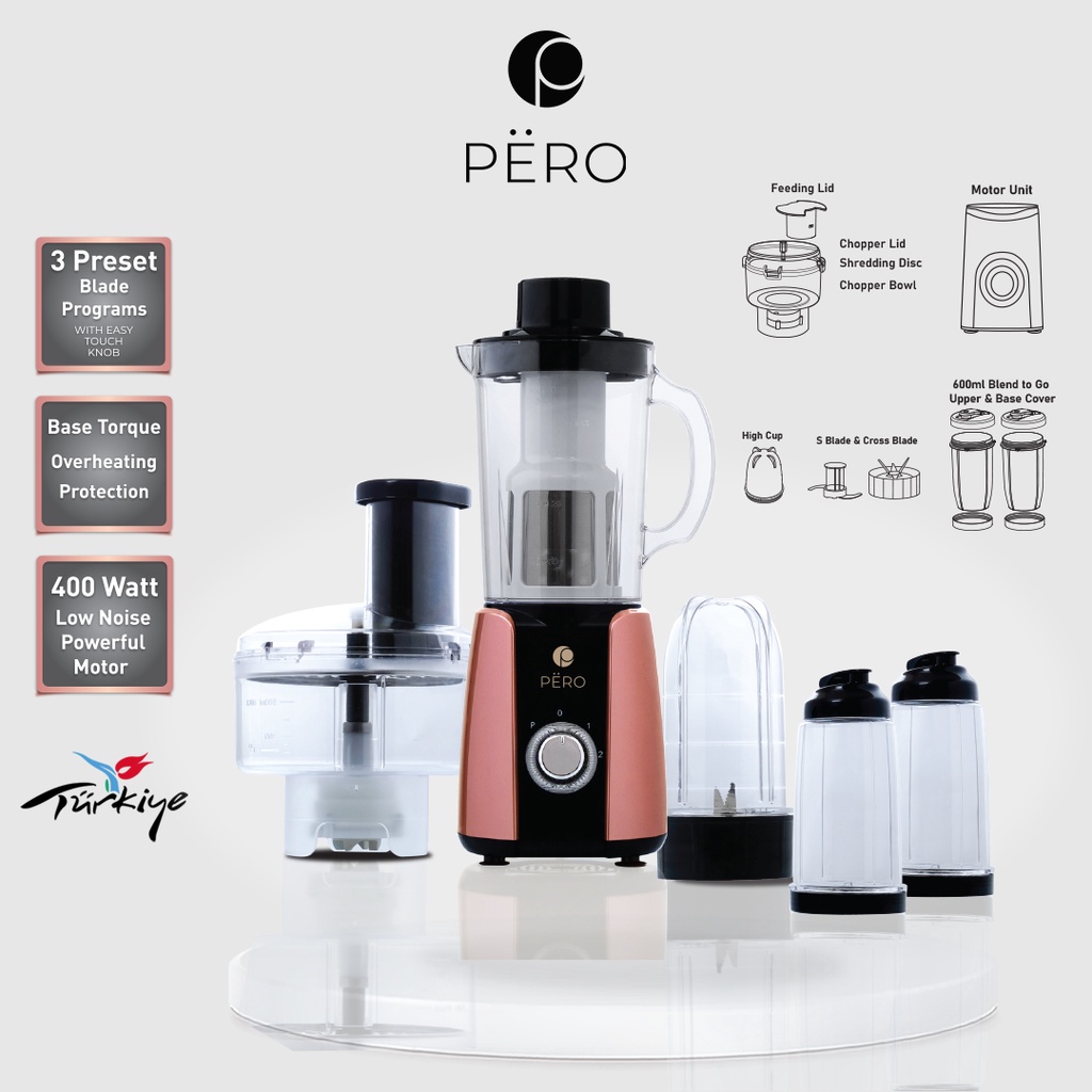 Jual PERO MULTIFUNCTION BLENDER SET OF 17PCS | Shopee Indonesia