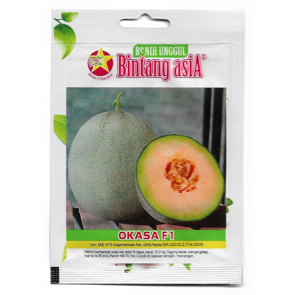 Jual BIBIT MELON / MELON OKASA F1 / BINTANG ASIA / KEMASAN ASLI PABRIK ...