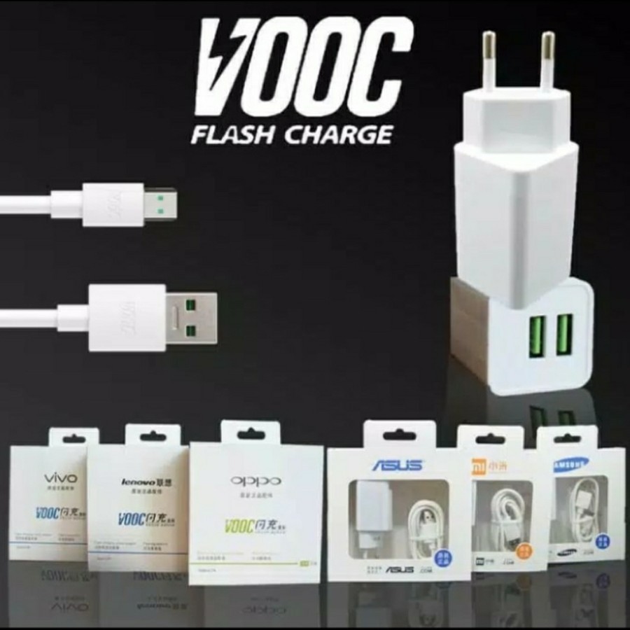 Jual Charger VOOC Fast Charging Adaptor 2A Dual Port Usb - SC | Shopee ...
